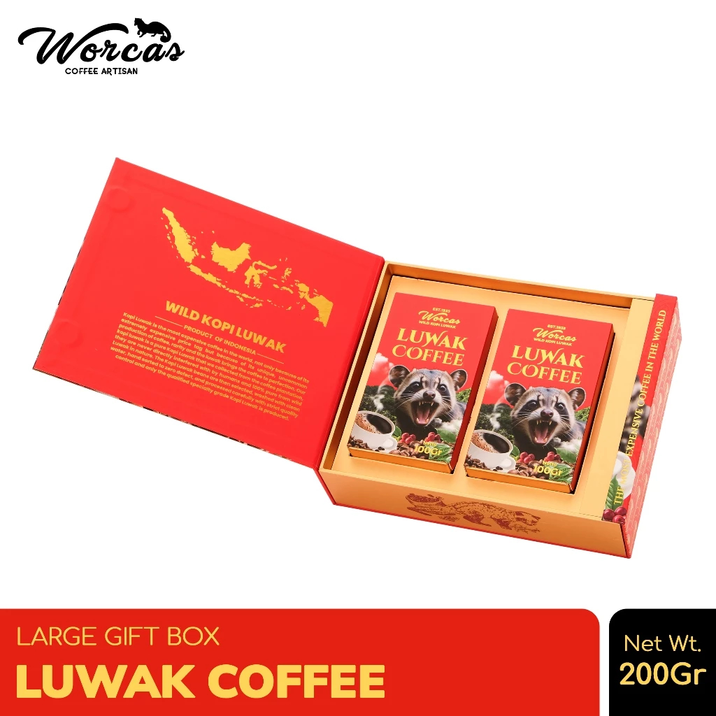 Worcas Wild Kopi Luwak Large Gift Box 200gr [NEW PACKAGE] | Shopee ...