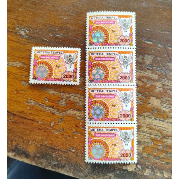 Collection of Stamp Stamps Rp. 2000 Year 1996 1997 1998 1999 Original ...