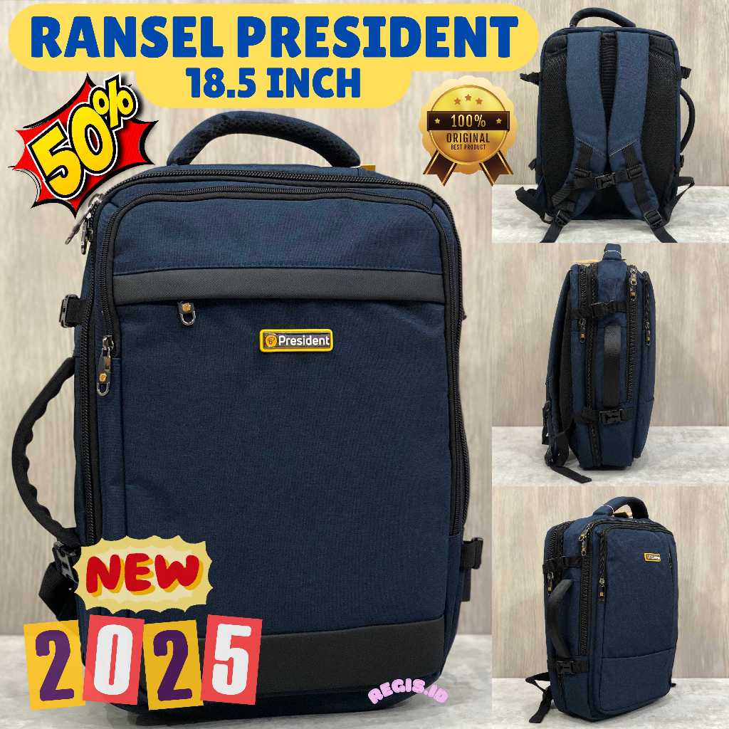 [ORIGINAL] PRESIDENT LAPTOP BACKPACK 100% ORIGINAL THICK POLYESTER ...