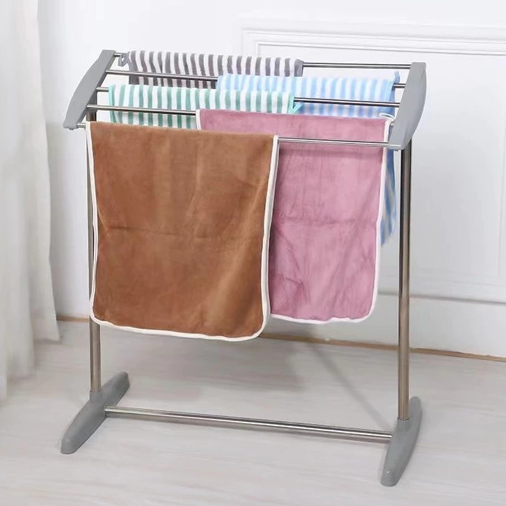 Shenar Clothesline Towel Rack Clothes Clothesline Standing Sturdy ...