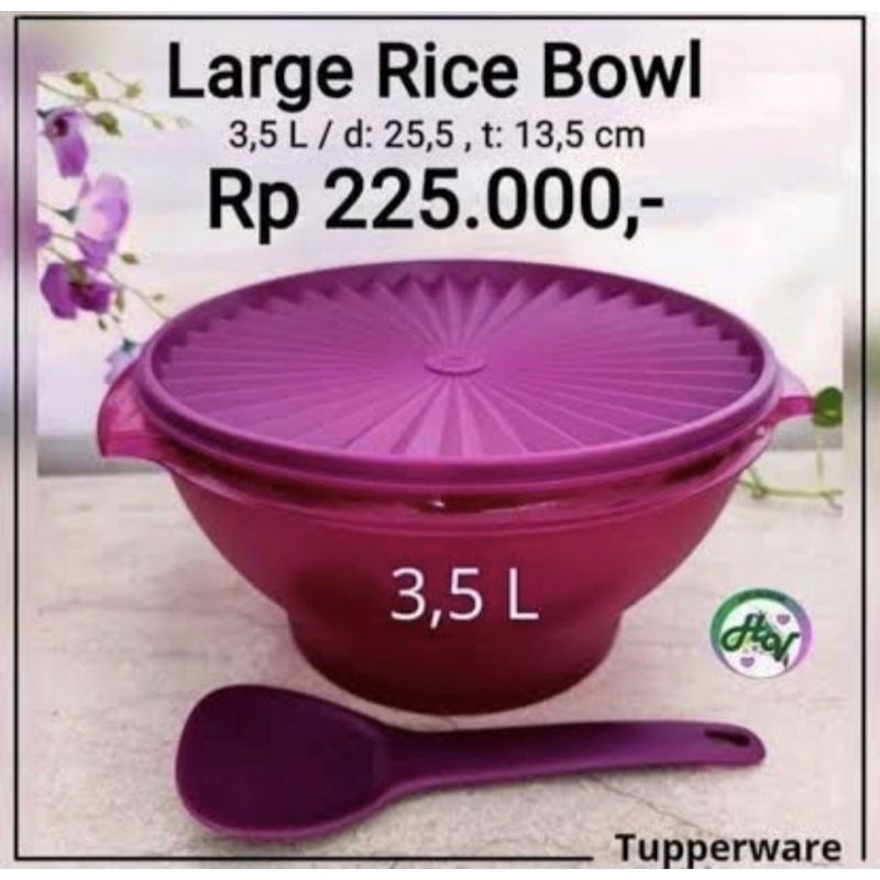 Tupperware Large Rice Bowl 3.5 L - Rice Dish Container (1 pc) | Shopee ...