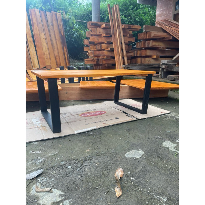 KAYU Lesehan table, study table 50x 100x 30 made of solid wood | Shopee ...