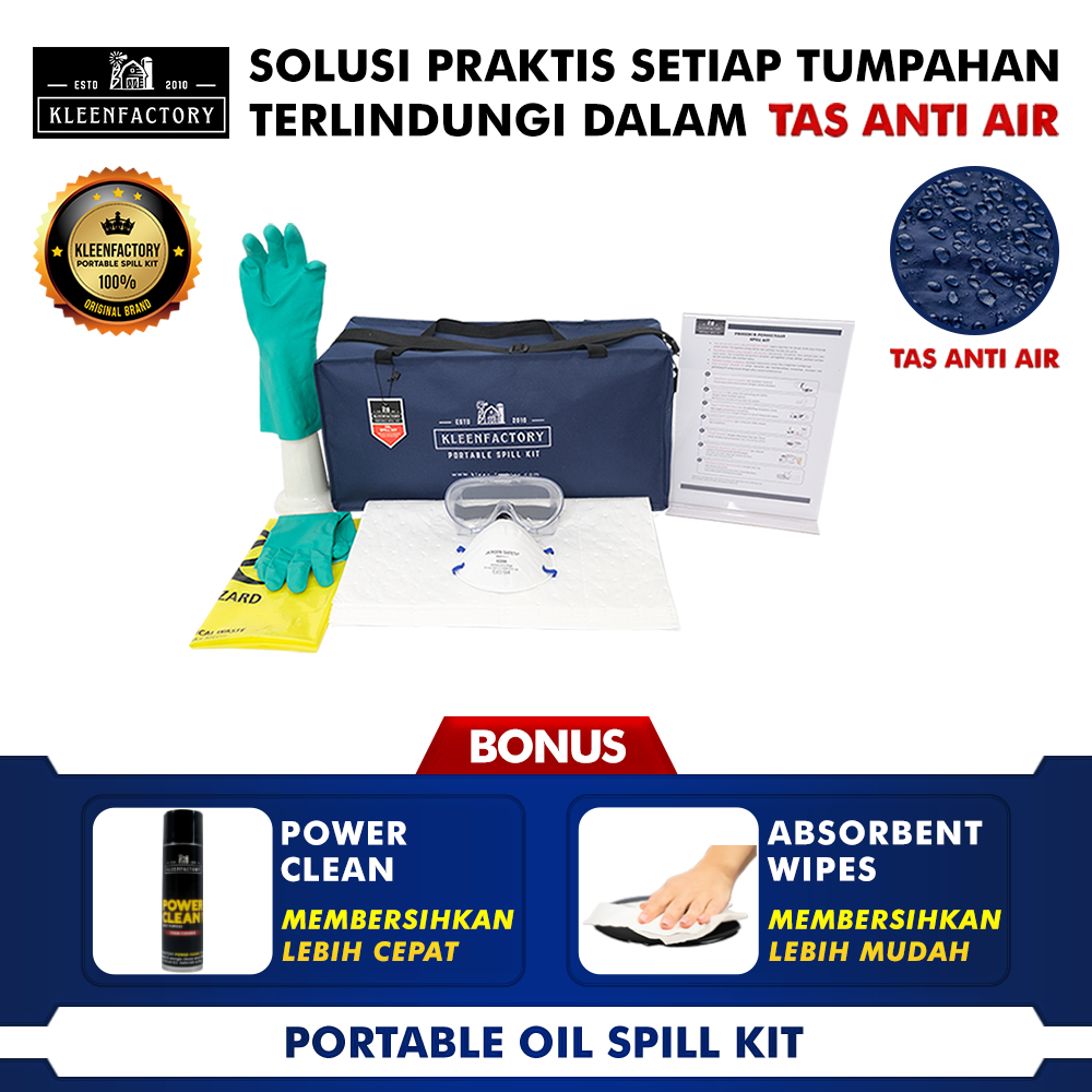 5 Liter Oil Spill Kit - Portable Oil Spill Absorber with Waterproof Bag ...