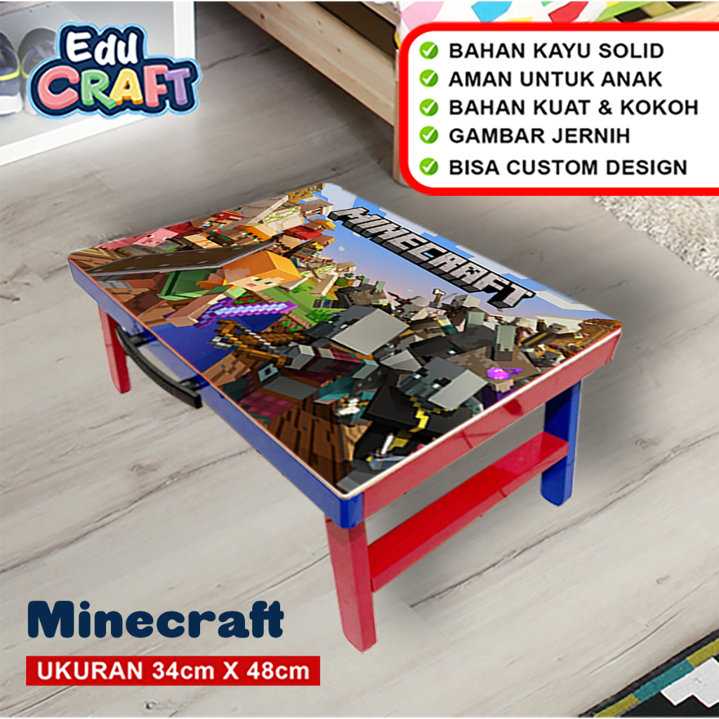 Minecraft Character Children's Folding Study Table / Children's Custom ...