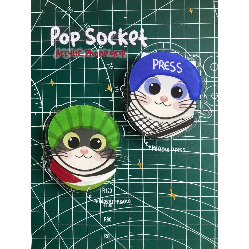 Pop SOCKET | Palestine CUTE CAT AKPLICATING GRIPTOK | Palestine ...