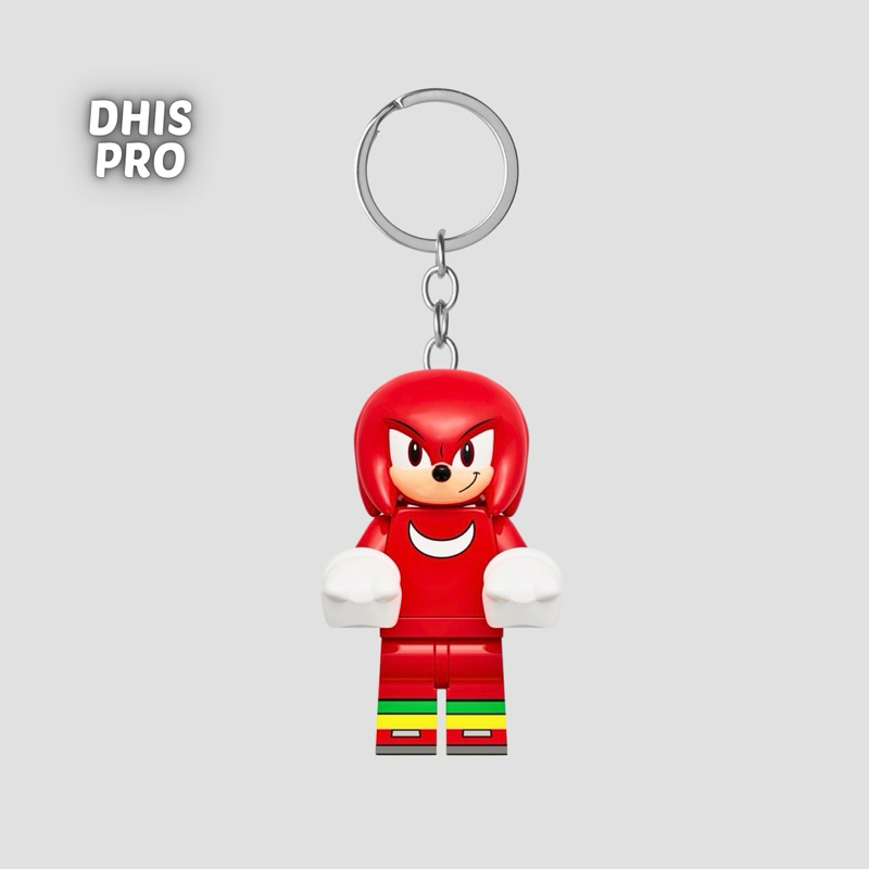 GANTUNGAN Dhis Project LEGO Minifigure Knuckles Keychain The Echidna ...