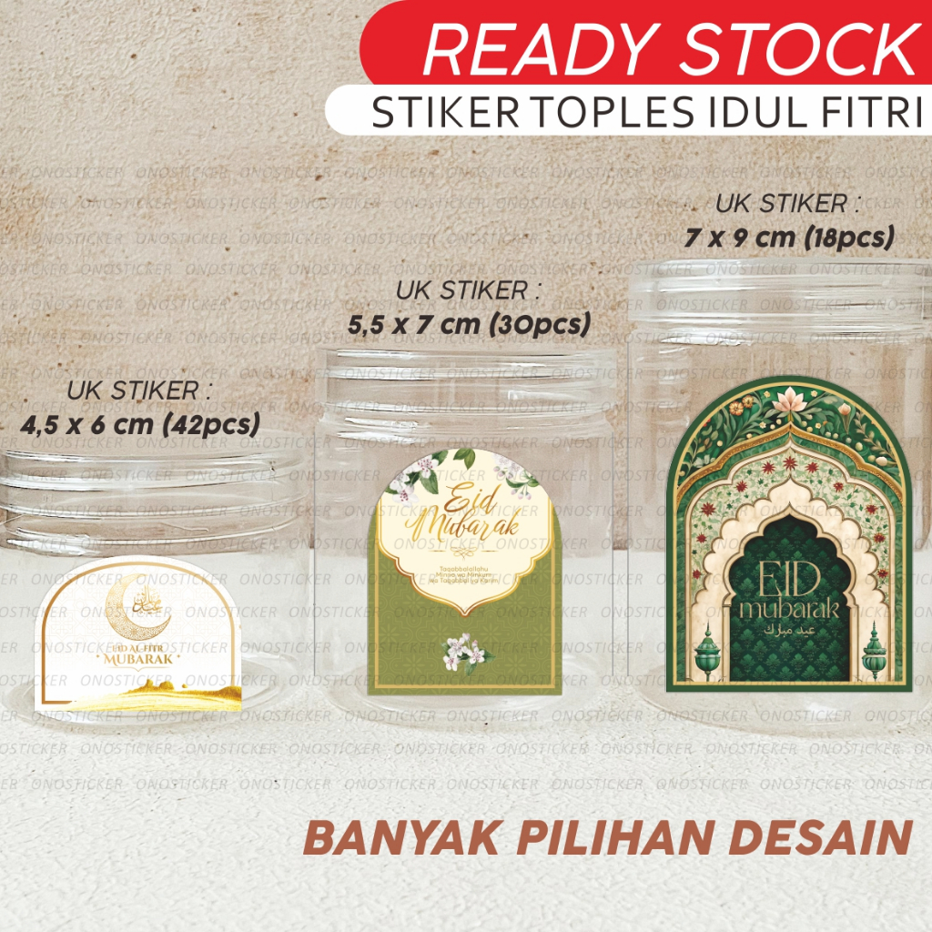 Eid Al-Fitr Cookie Jar Sticker | Jar Tube Hampers Eid Stickers | Shopee ...