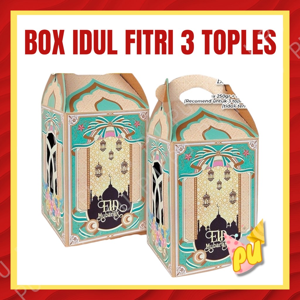 Eid Al-Fitr Box 3 Eid Jars / Eid Cake Box / Eid Al-Fitr Parcel / Eid ...