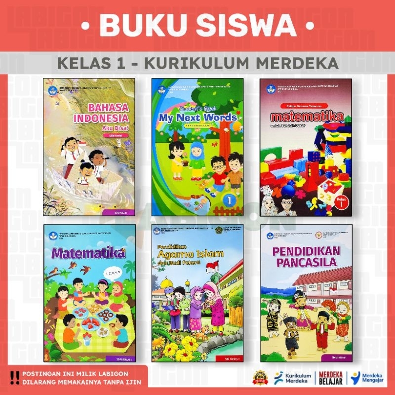 Complete Merdeka Kurmer Curriculum Class 1 Elementary School Student ...