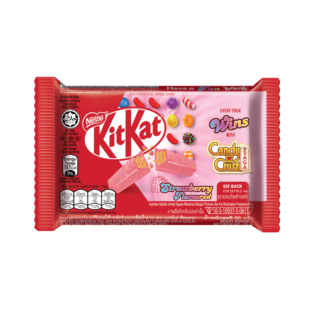 Kit Kat 4F Strawberry Flavored / Milk Chocolate / Pandan 35gram ...