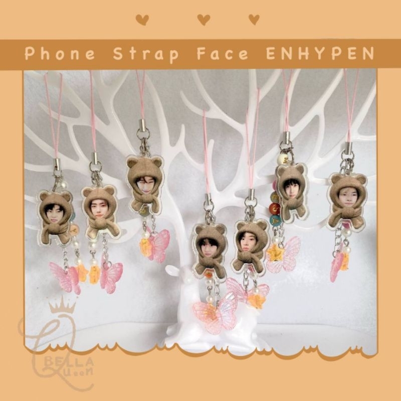 HP GANTUNGAN ENHYPEN face ver Phone strap kpop cell Phone hanger ...