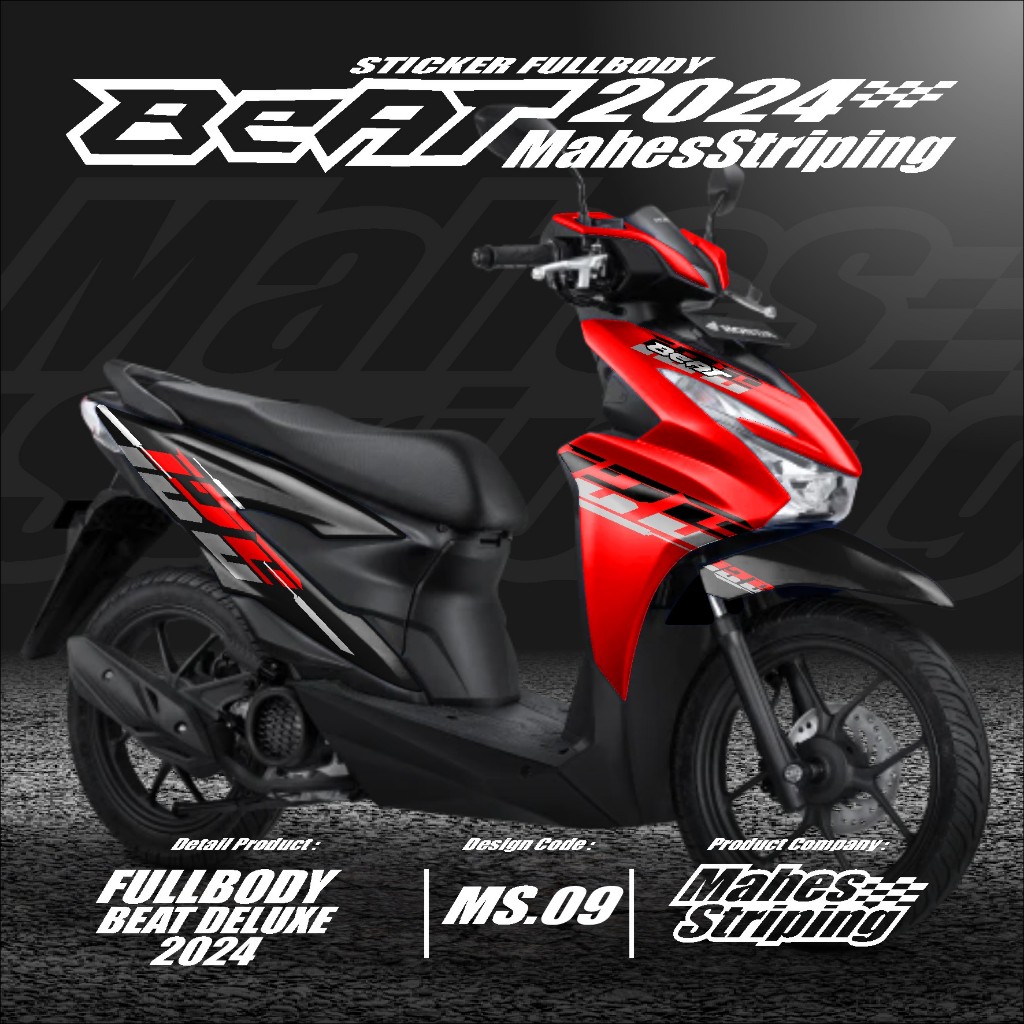 Latest Beat Deluxe 2024 Full Body Sticker Decal MS.09 Livery Vietnam ...