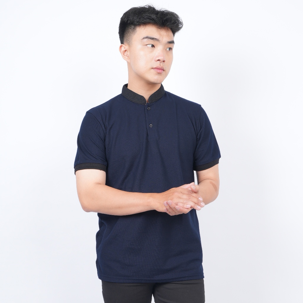 Kaos Polo Shirt Shanghai Collar Polos Blue Blue Navy Polo Shirt Men ...