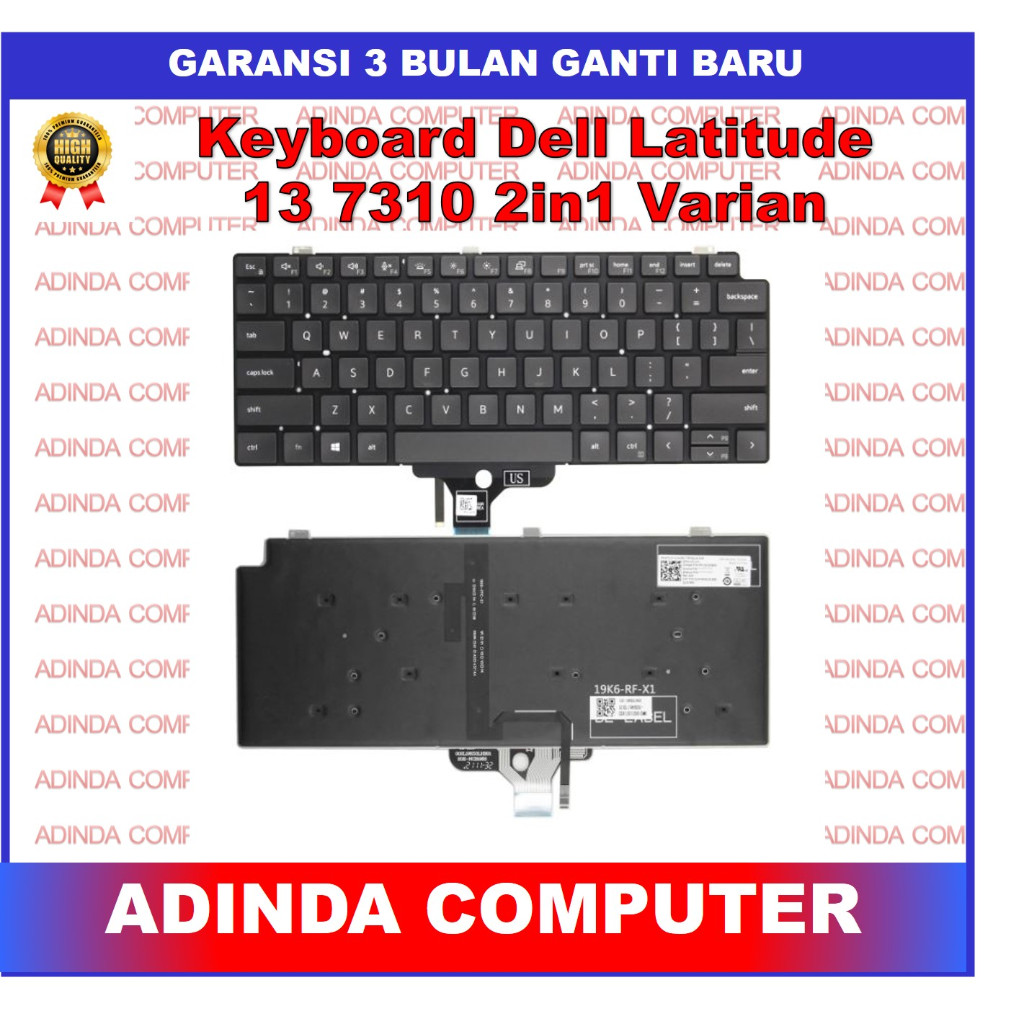 Dell Latitude 13 7310 2 in 1 Black Backlight Backlite Keyboard | Shopee ...