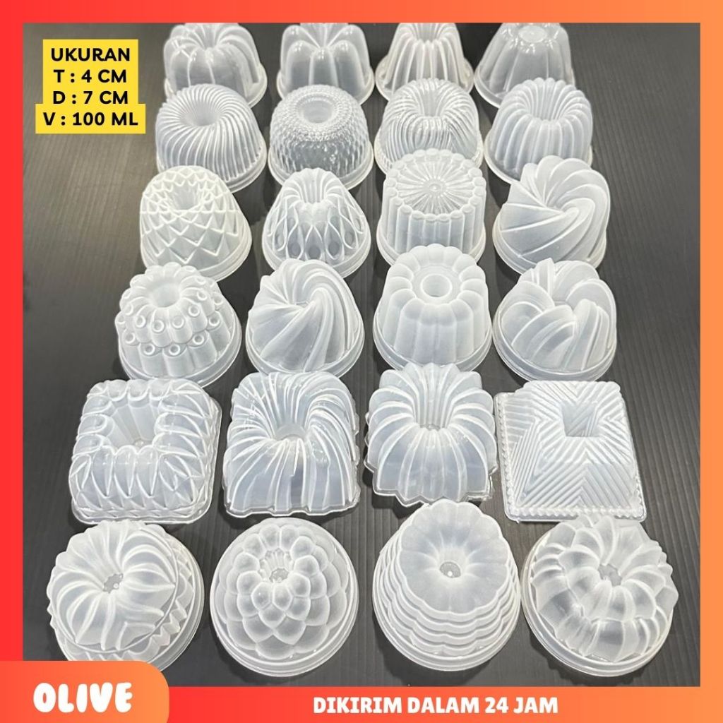 [24Pcs with 24 models] mini pudding mold Ager ager pan steamed sponge ...