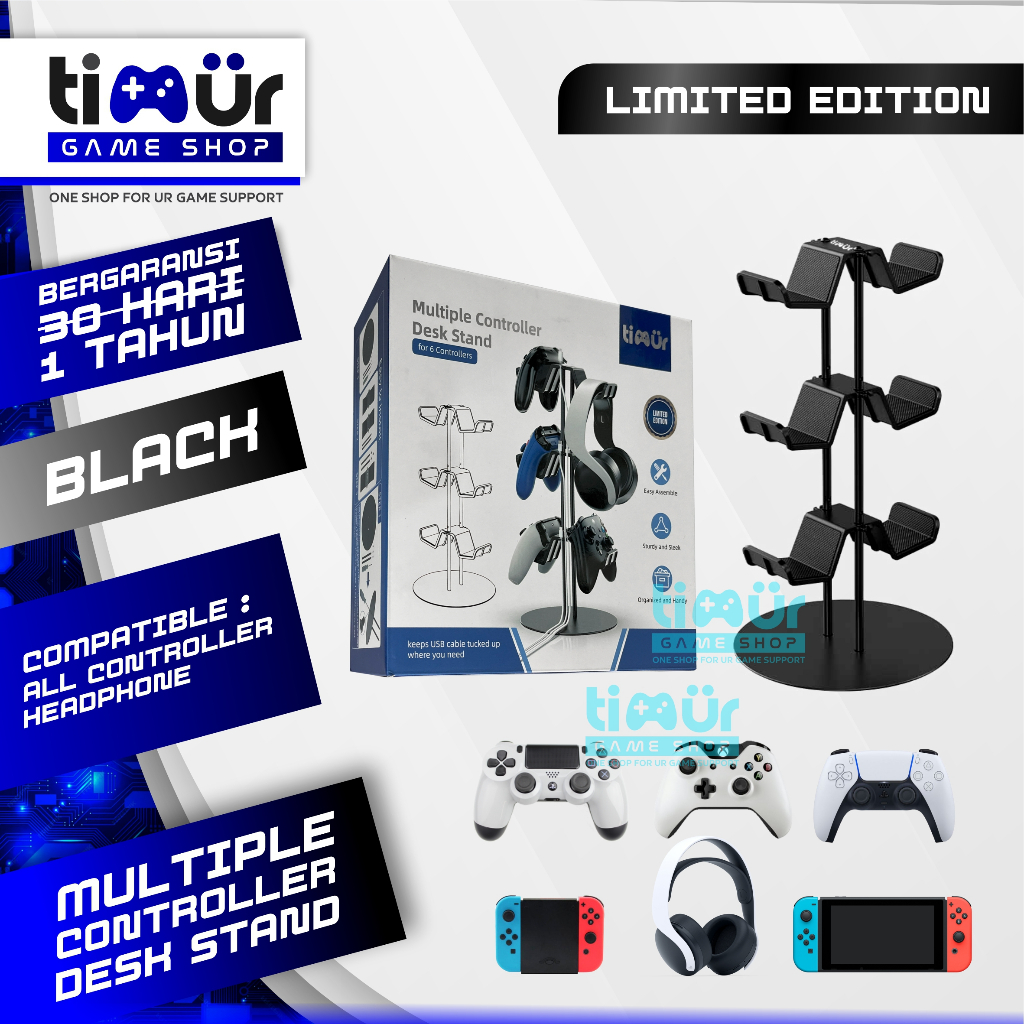 Multiple Controller Desk Stand Stick Holder PS3 PS4 PS5 Xbox Series ...