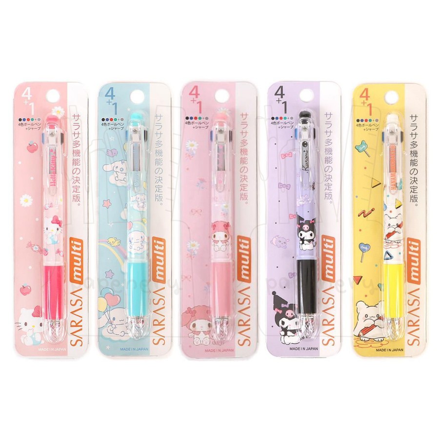 Zebra Sarasa Multi 4+1 Sanrio Hello Kitty Cinnamoroll My Melody Kuromi ...