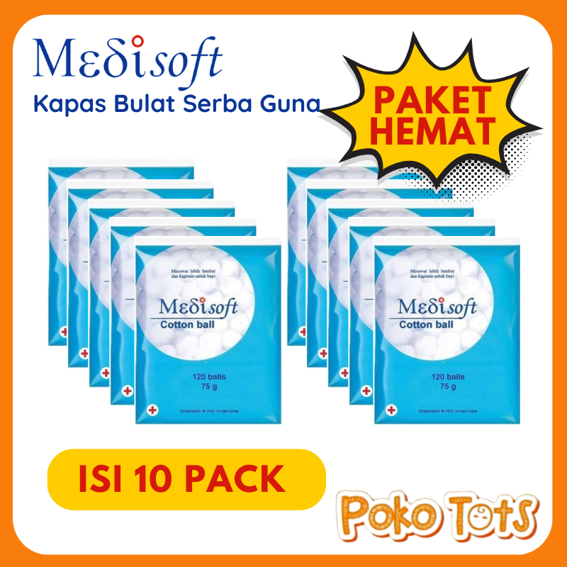 Medisoft Cotton Ball Contains 10 Packs x 120 Balls | Shopee Singapore