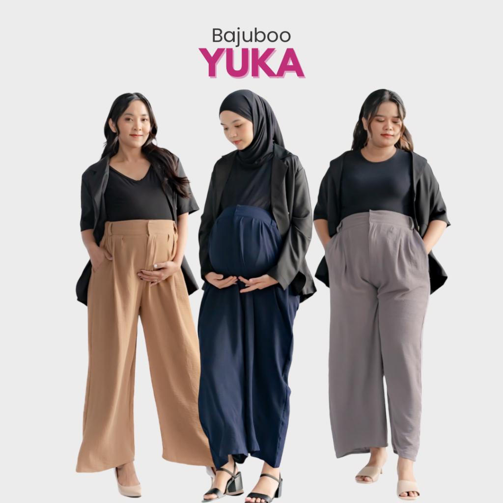 Bajuboo Yuka - PREMIUM JUMBO High Waist Crinkle Culottes (PANTS ONLY ...