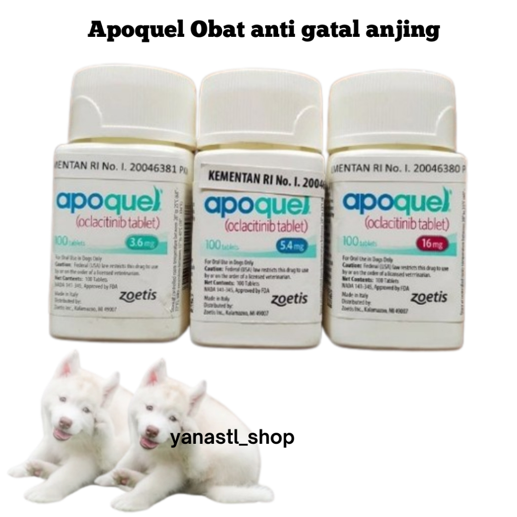 Apoquel 3,6mg / 5,4mg / 16mg Tablets anti-Itch & Dog Allergy (10 Tablets) - anti-itch medicine ...