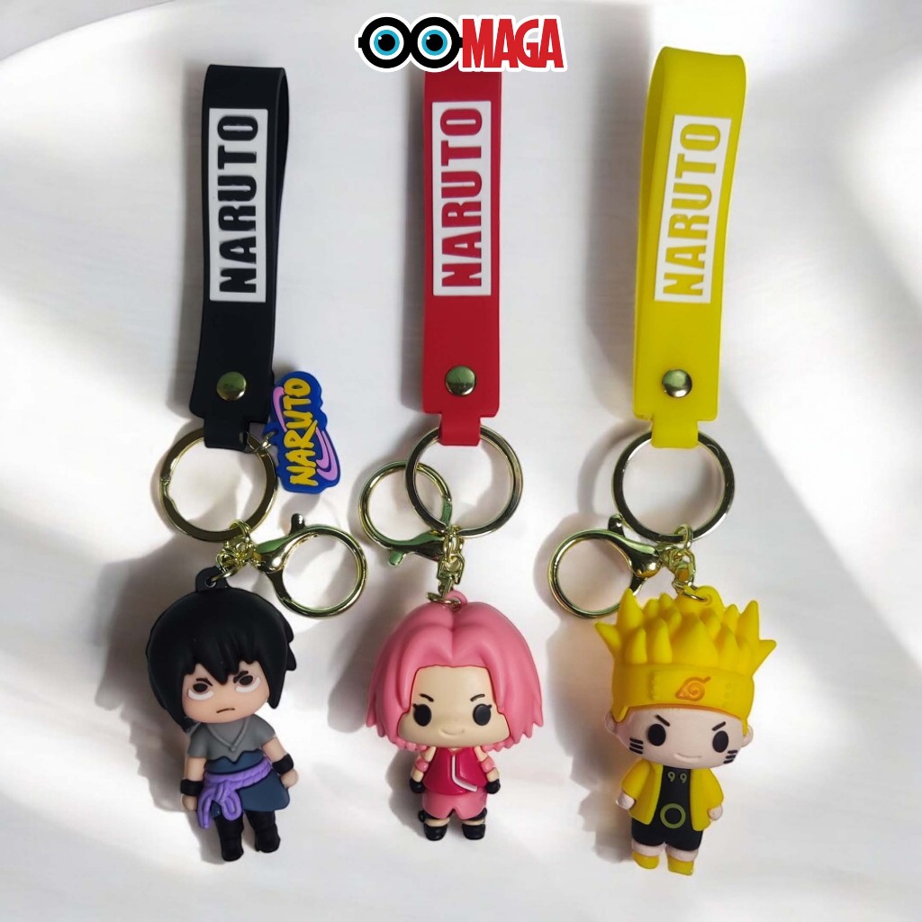 GANTUNGAN Naruto Keychain / Keychain - 3D Anime Naruto Sasuke Sakura ...