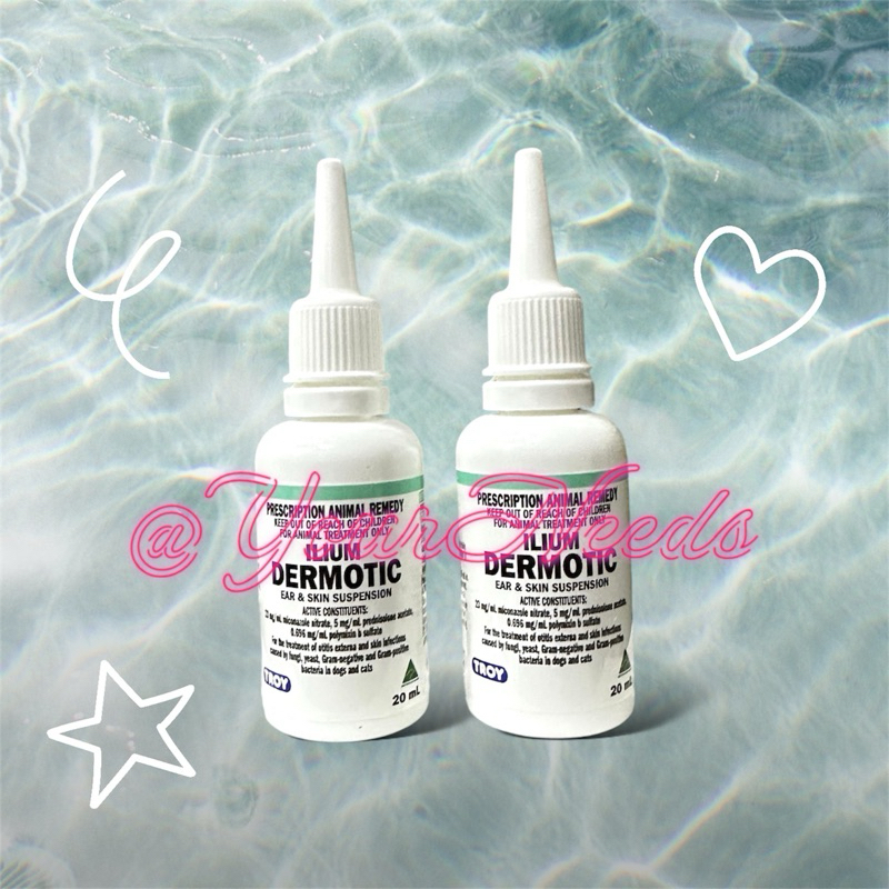 Ilium Dermotic Ear & Skin Suspension Anti Bacterial Ear Drops Cat Dog 1 ...
