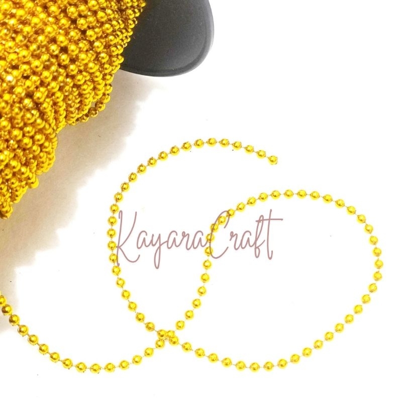3mm gold pepper chain pearls per meter | Shopee Singapore