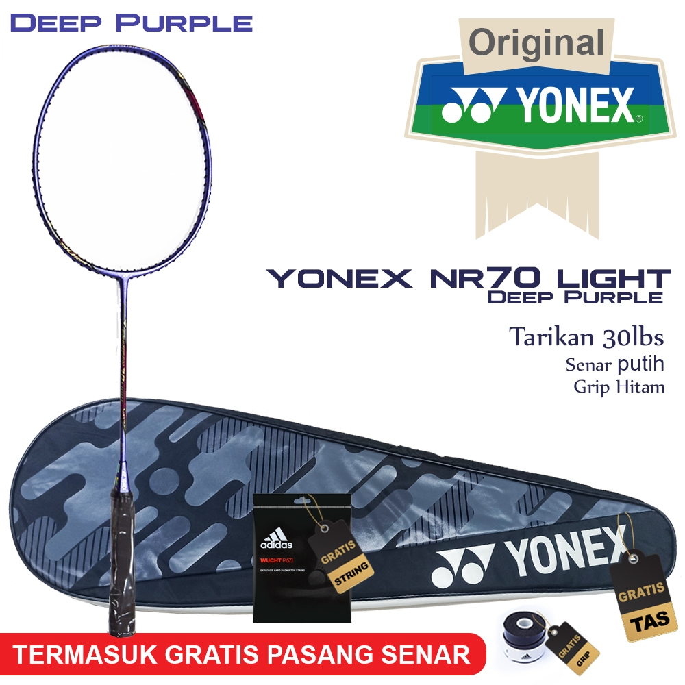 Yonex NR70 Light Deep Purple Badminton Racket 100% Original | Shopee ...