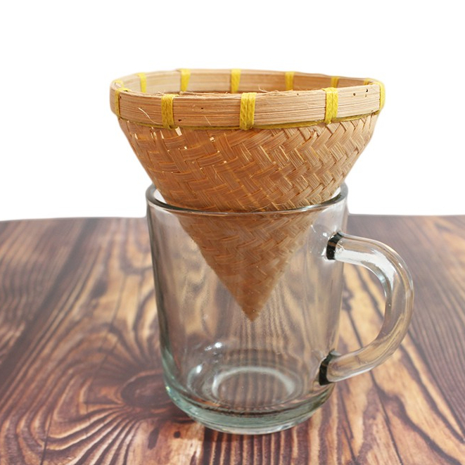 Woven Bamboo drip Coffee Filter Strainer Woven Bamboo coffee Filter ...