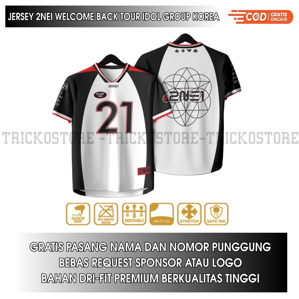Jersey 2NE1 WELCOME BACK TOUR UNIFORM 2024 FREE TO INSTALL NAME AND ...