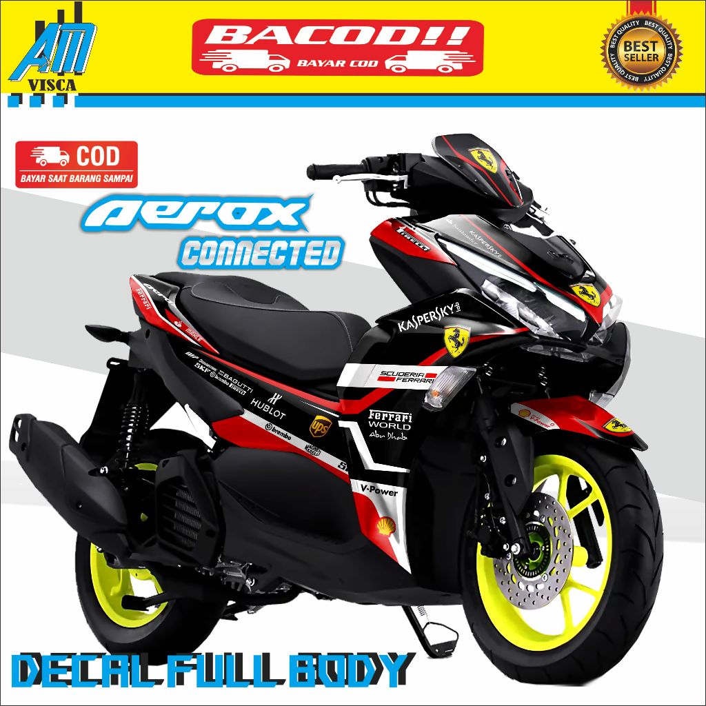 Aerox 155 New Full Body Decal Yamaha Aerox Connected Variation Sticker ...