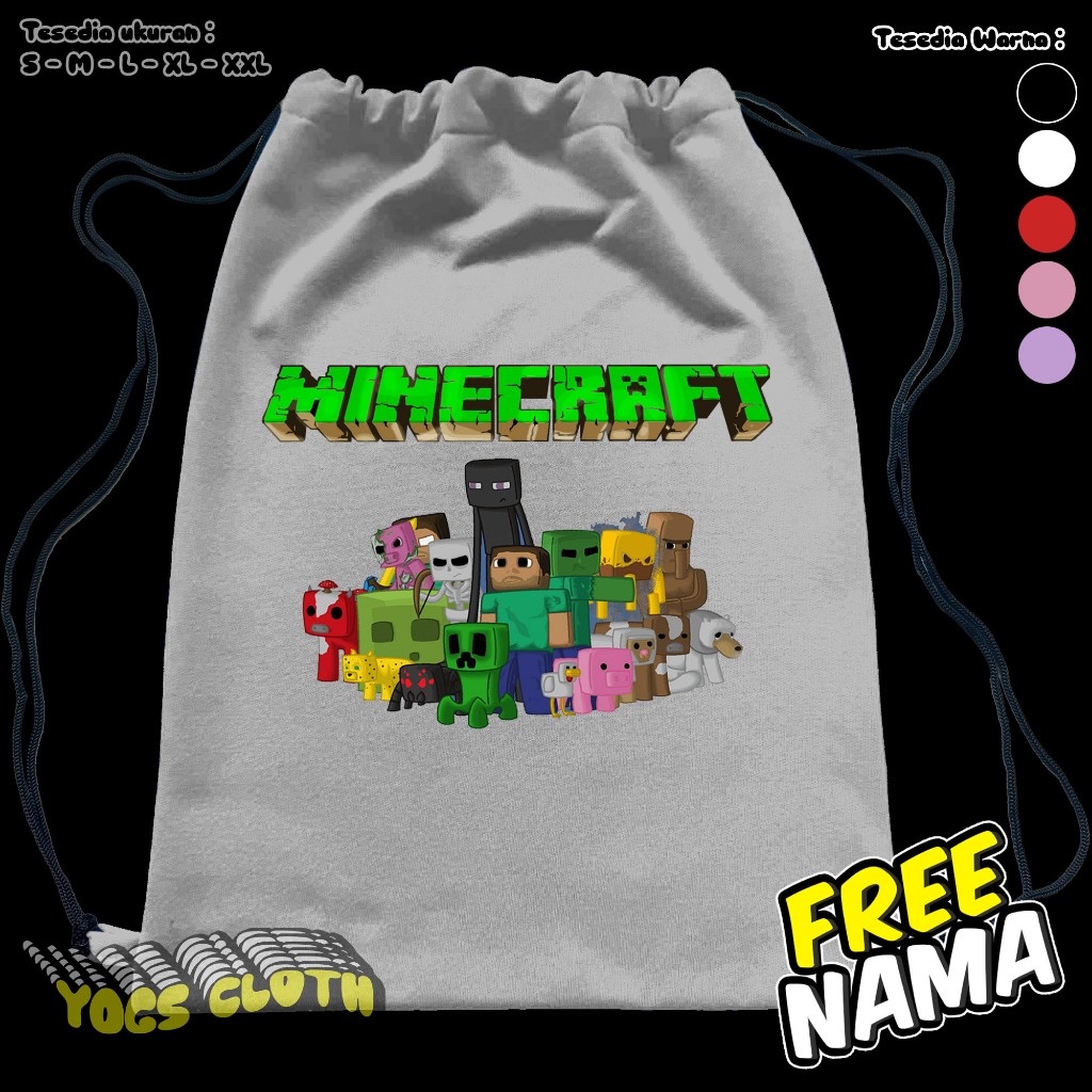 Free NAME MINECRAFT CHILDREN'S DRAWER BAG NEW FASHION CHILDREN'S BAG ...