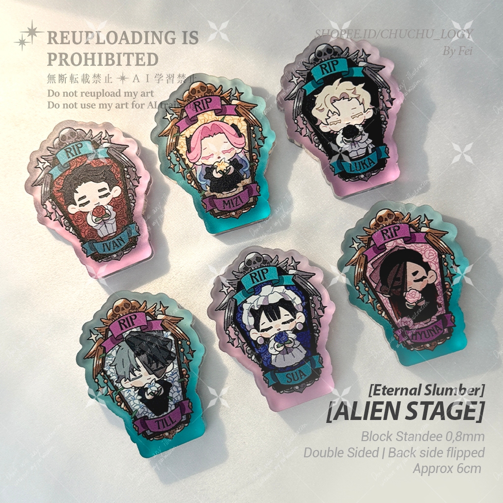 Alien Stage [ Block Standee ] Mizi Sua Till Ivan Hyuna double sided ...