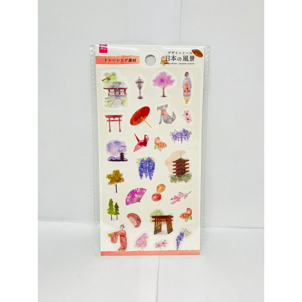 Daiso Design Sticker - Japanese Scenery | Shopee Singapore
