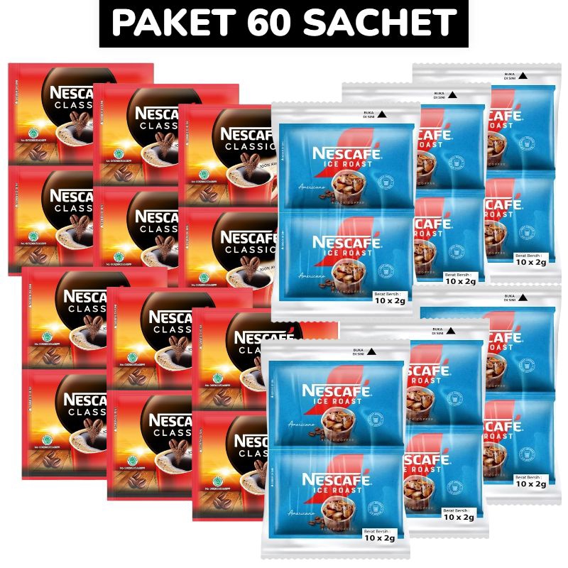 Nescafe Ice Roast Americano / Classic Robusta Instant Coffee 2g X 60 ...