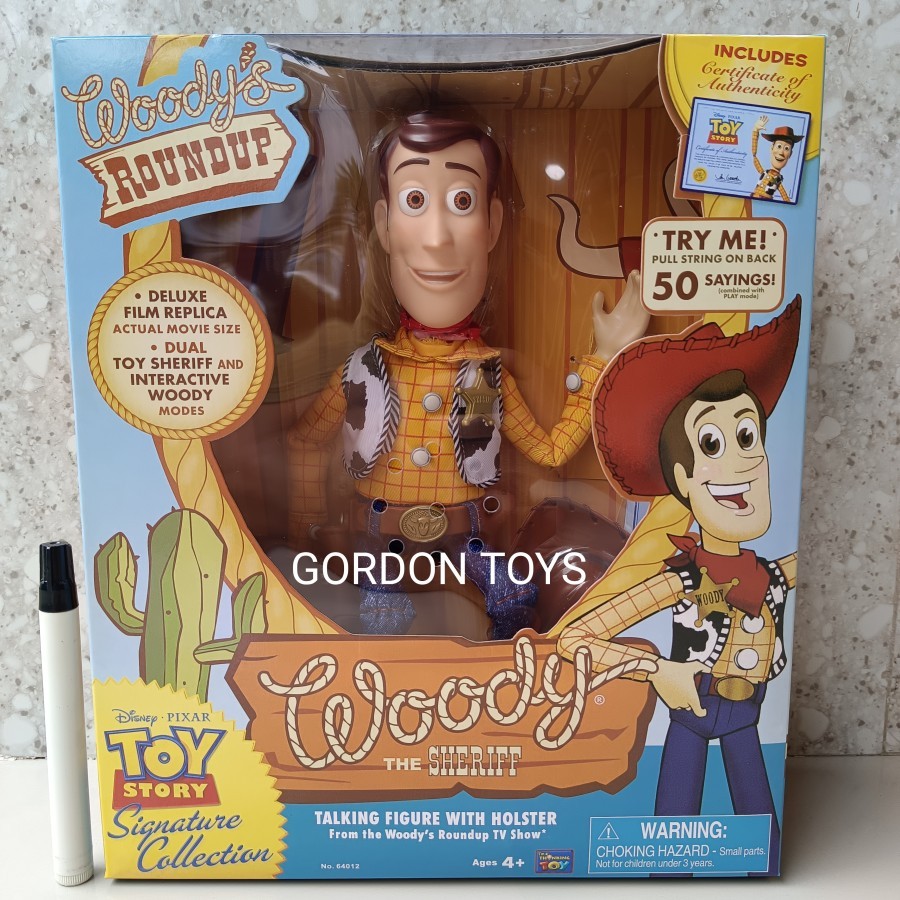 Thinkway toy story signature collection woody certificate original new ...