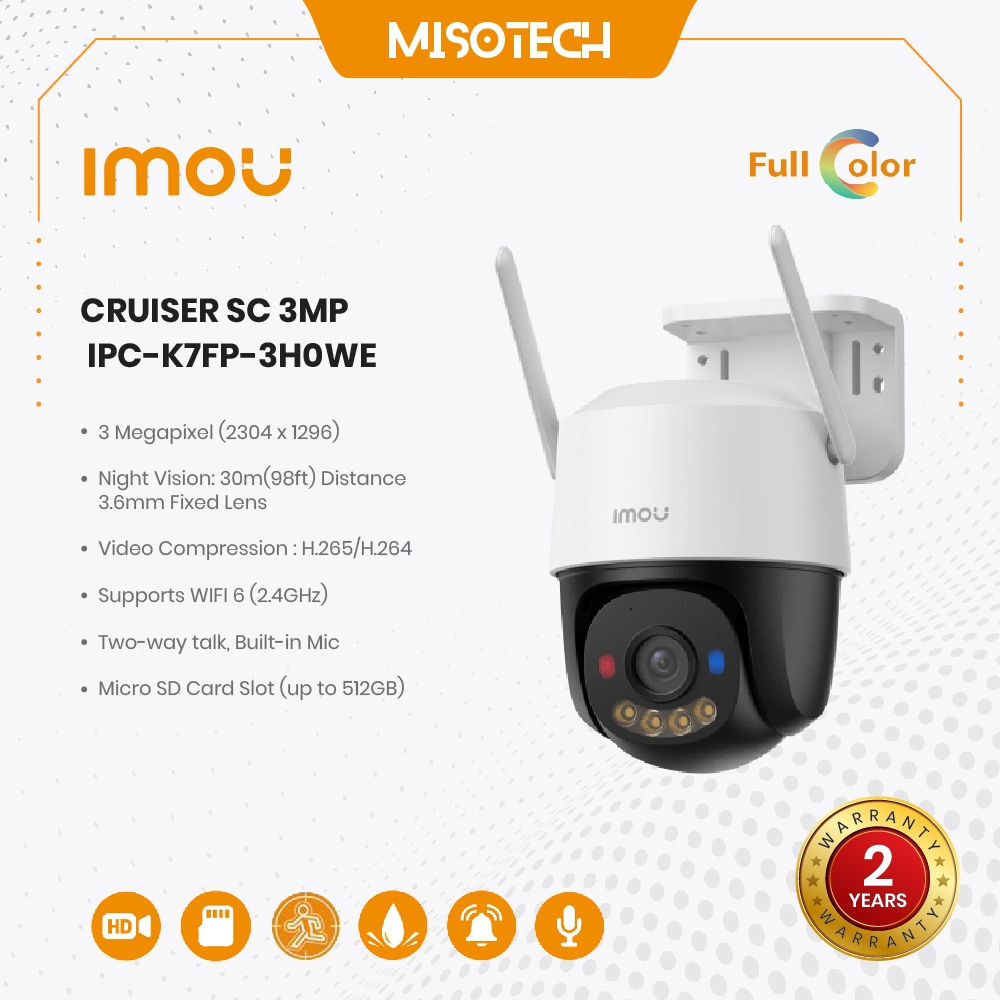 Imou Cruiser SC 3MP 2K Wireless CCTV IP Pan-Tilt Outdoor WiFi 6 Full ...