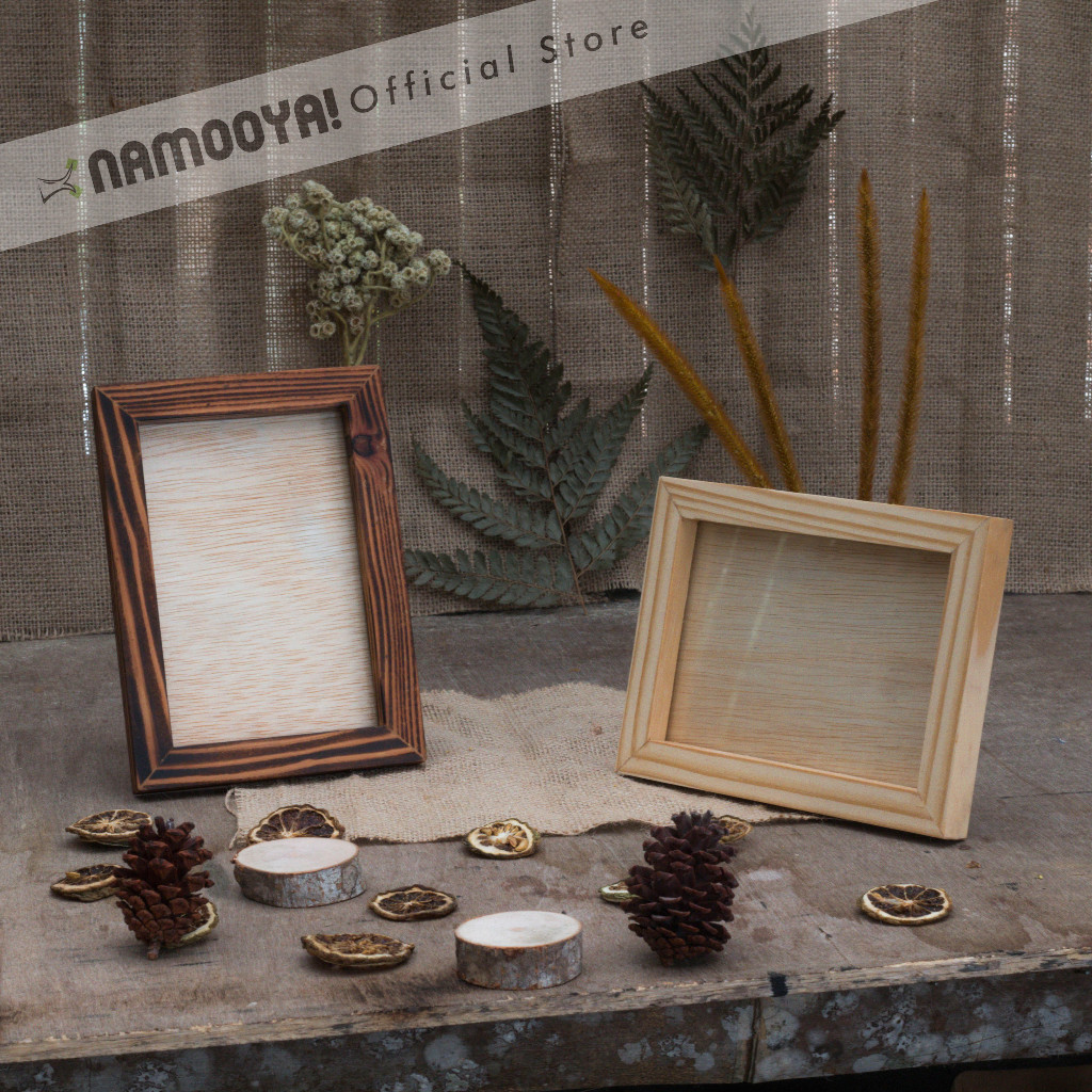 KAYU 4R photo frame with wooden motif (free packing) | Shopee Singapore