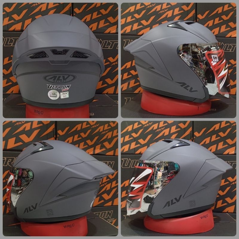 ALV ULTRON V2 NEW HELM HALF FACE SINGGLE VISOR STANDARD SNI | Shopee ...