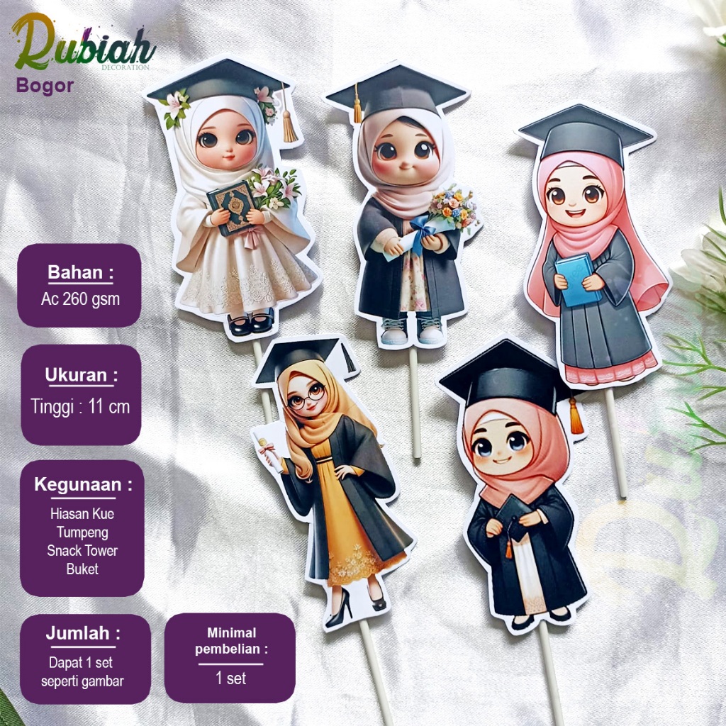 Hijab Graduation Topper part 1 Tumpeng Graduation Cake Bouquet ...