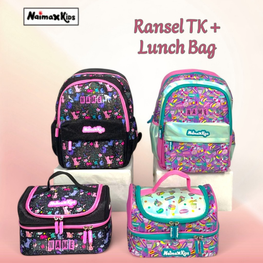 School bag | Girls Character Kindergarten Backpack + Naimax Kids Lunch ...