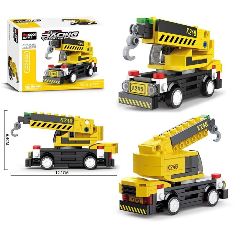 Brick Decool 22075 Crane Mini Racing Pacemaker Mini Car | Shopee Singapore