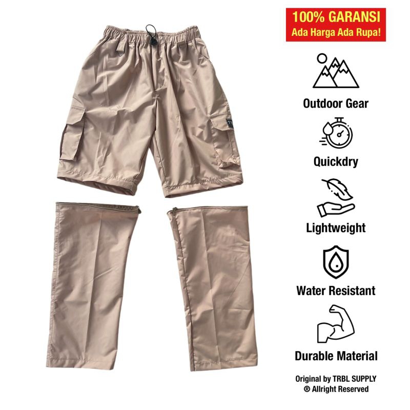 TRBL Cargo Pants Connect 2in1 Long Cargo Pants Unisex Men Women Water ...