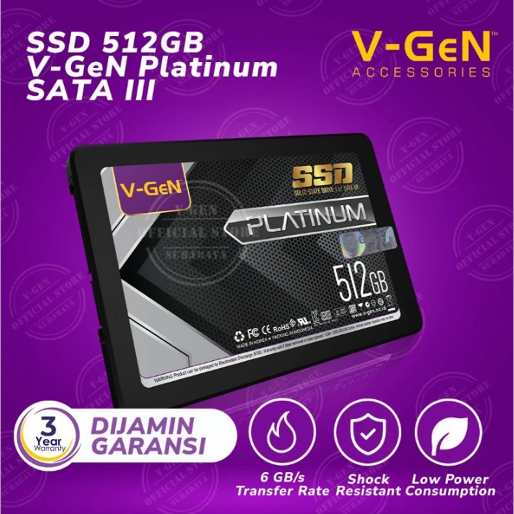 Hard DISK SSD 2.5" Solid State Drive V-GeN 512GB SATA lll | Shopee ...