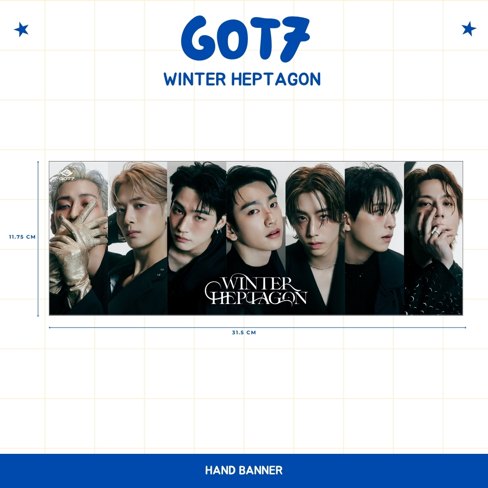 Hand BANNER GOT7 HEPTAGON HANDBANNER (PRICE 1 PCS + LAMINATED 2 SIDES ...