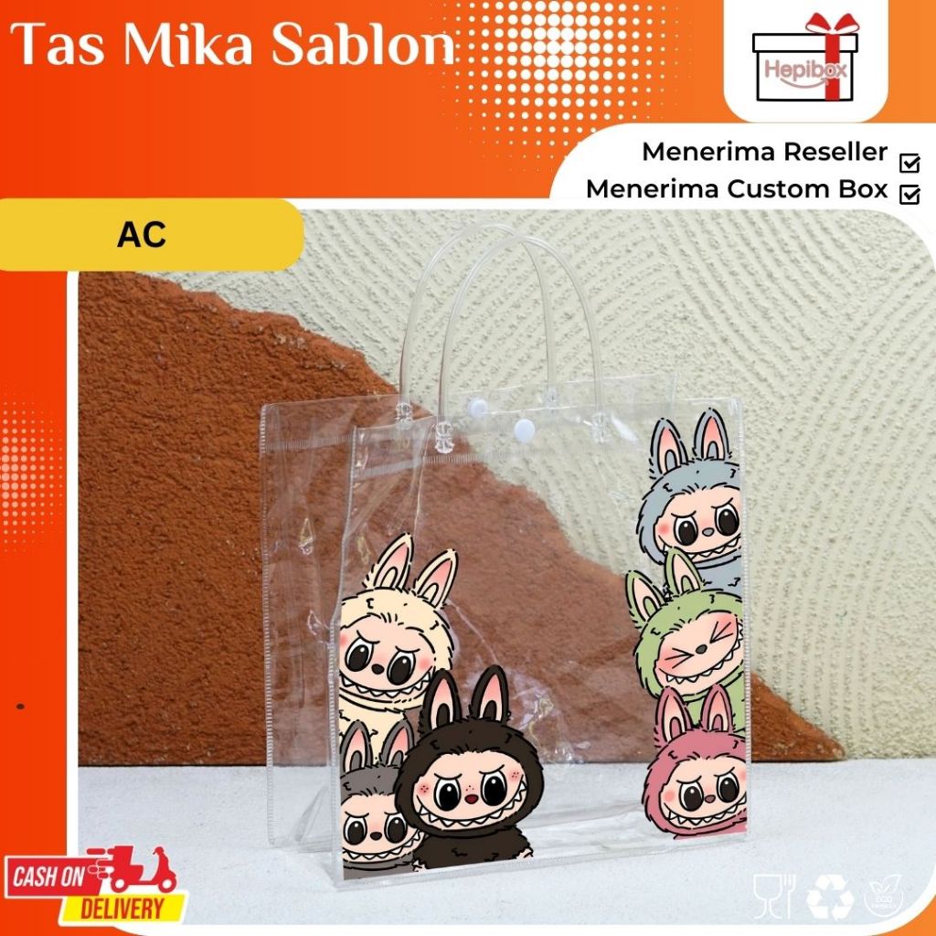 Labubu PVC Mica Bag / Transparent PVC Mica Bag / Clear Bag ...