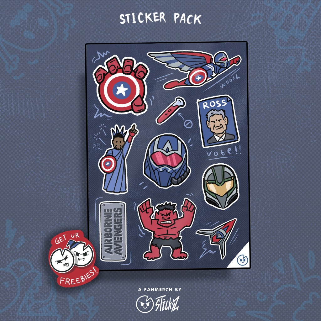 Stickyz : Captain Eagle sticker pack | FanMerch | Vinyl Stickers | Kiss ...