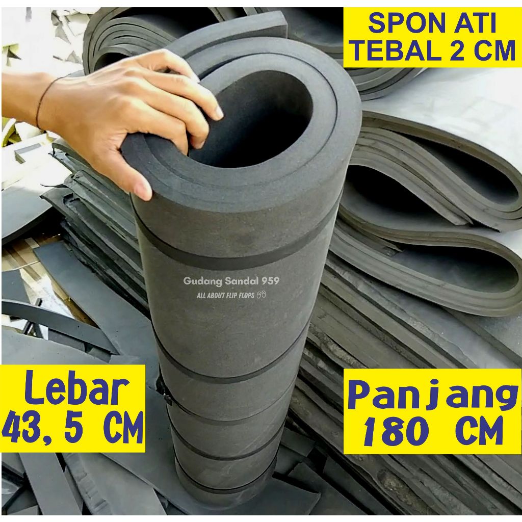 HITAM Ati SPON / ATI FOAM / EVA SPON 2 CM THICK BLACK WIDTH 43,5 CM X ...