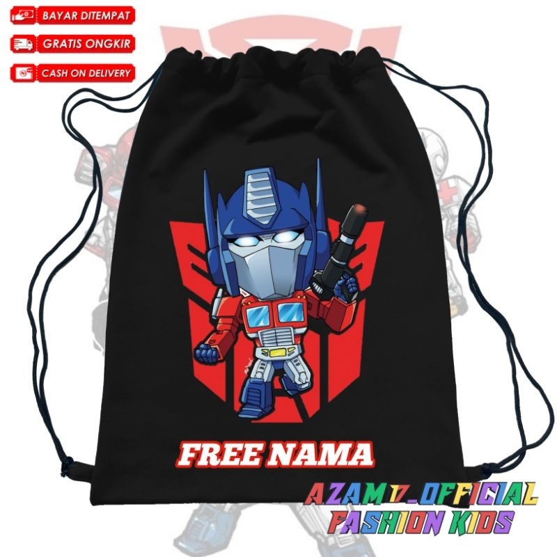 Transformers Optimus Prime Children's String Bag Drawstring Bag Free ...