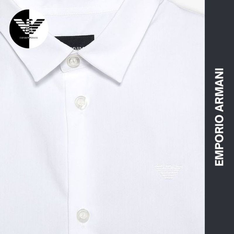 KEMEJA Emporio's Armany Plain Long Shirt//Casual Men's Polod Long Shirt ...